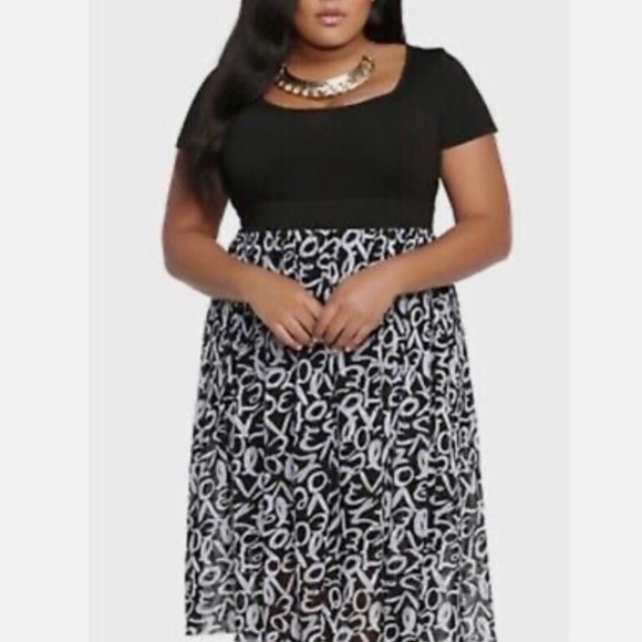 torrid | Dresses | Torrid Love Script Scoop Neck Dress | Poshmark